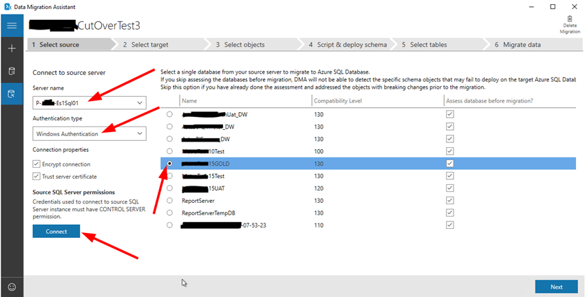 Migrating A Sql Iaas Database To Azure Sql Using Dma Data Migration Assistant